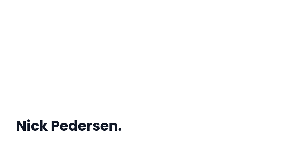 Nick Pedersen.